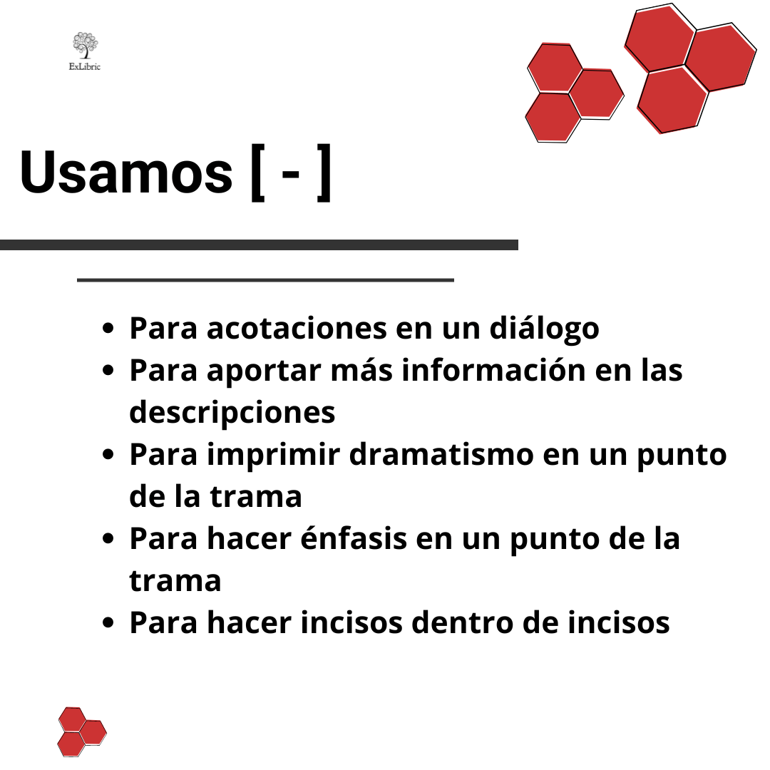 Uso de los incisos: raya, paréntesis y comas